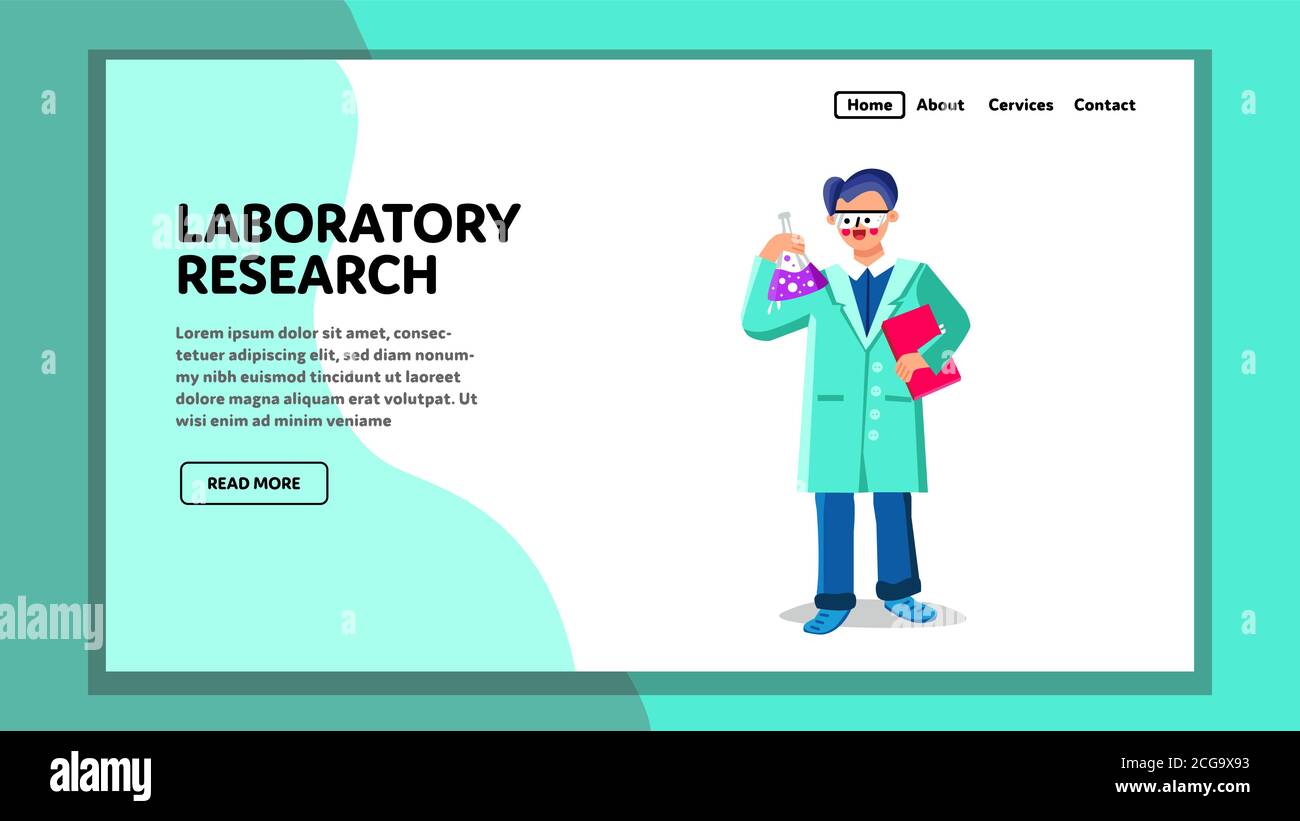Laboratory Research And Experiment Worker Vector illustration Stock ...