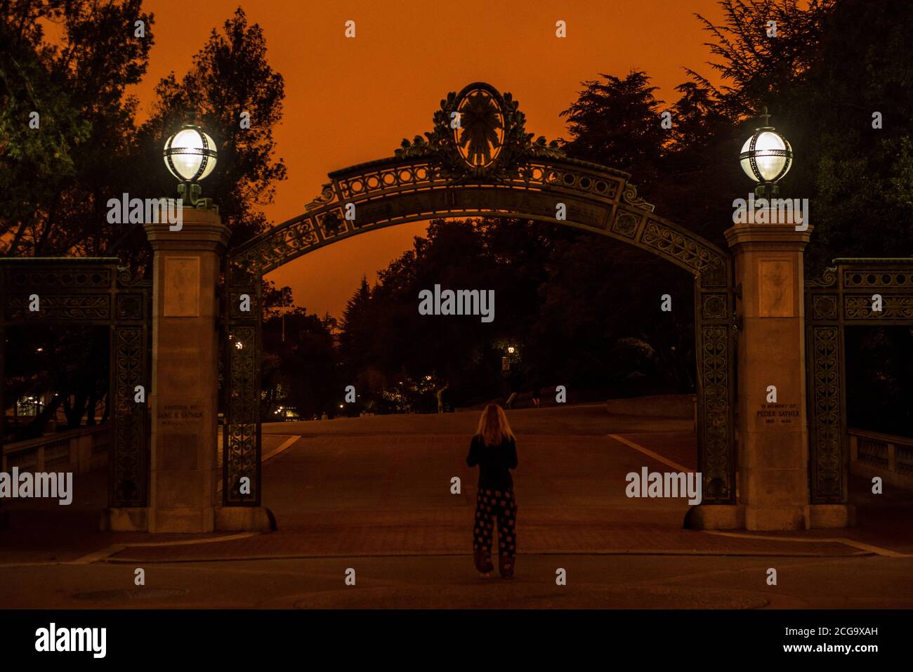 Sather gate on the campus of University of California Berkeley, campus ...