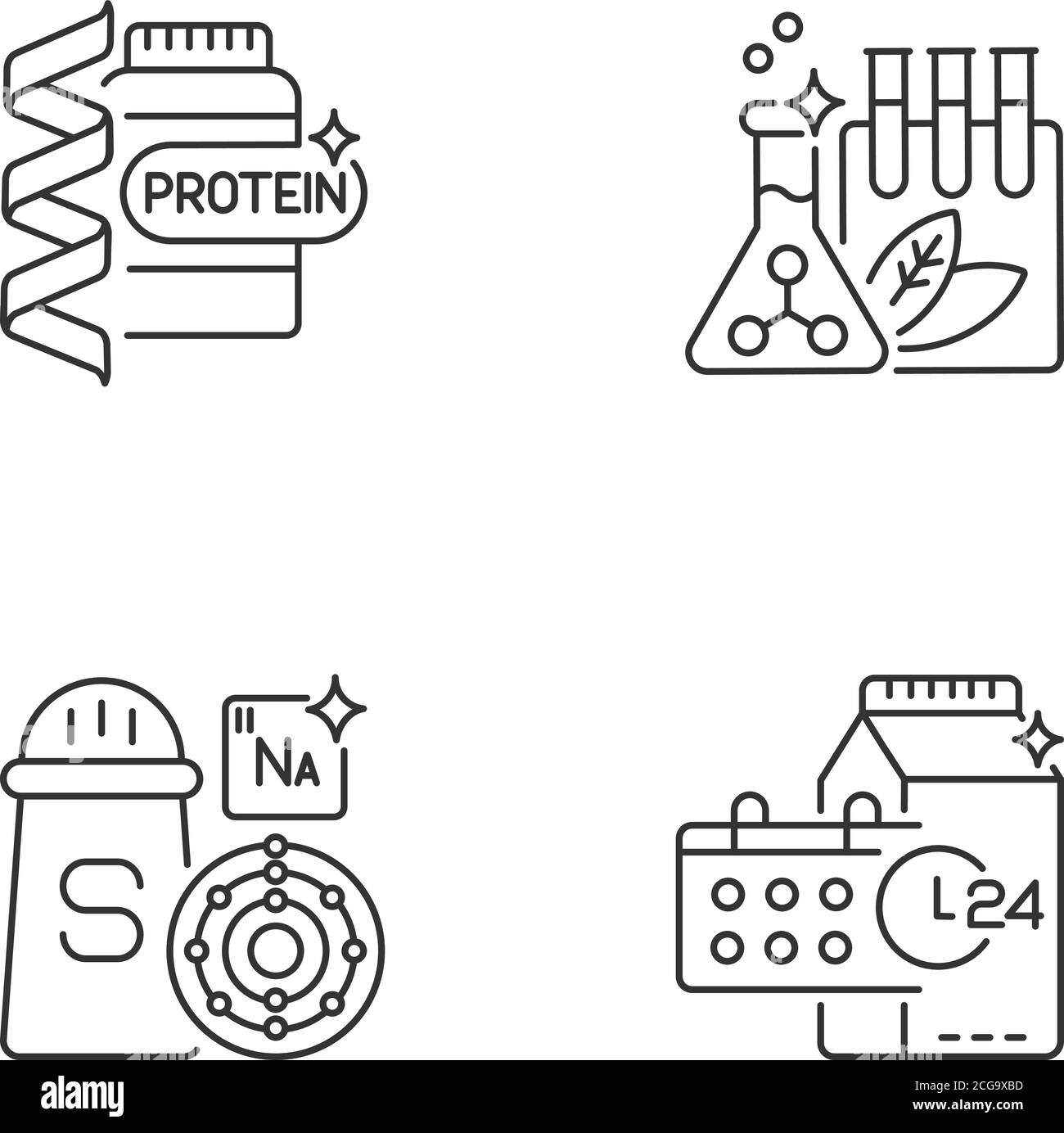 Food supplements linear icons set Stock Vector Image & Art - Alamy