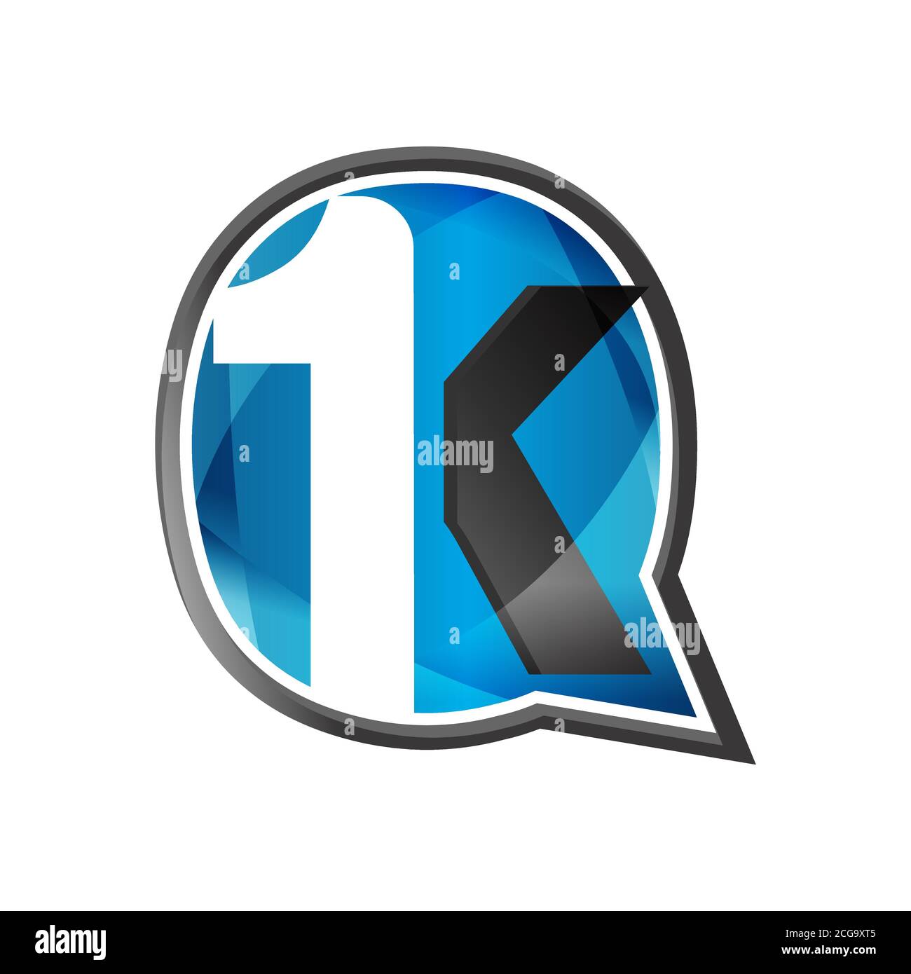 Thypography letter 1k circle design symbol vector unique unusual ...