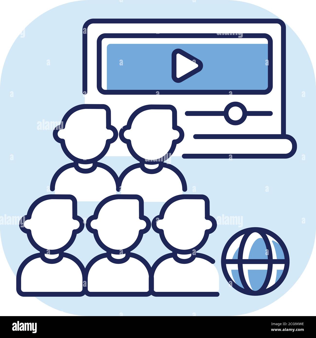 Audience blue RGB color icon Stock Vector Image & Art - Alamy