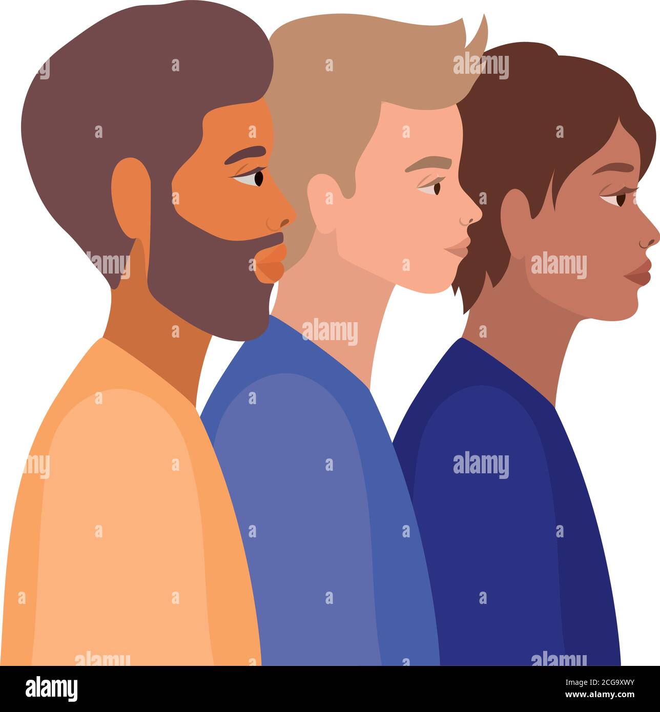 men cartoons in side view vector design Stock Vector Image & Art - Alamy