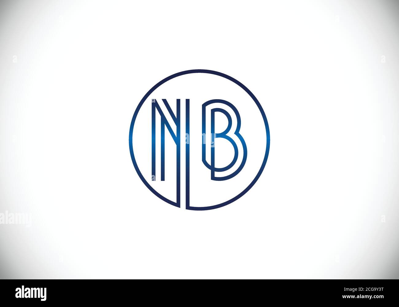 Initial Monogram Letter N B Logo Design Vector Template. N B Letter ...