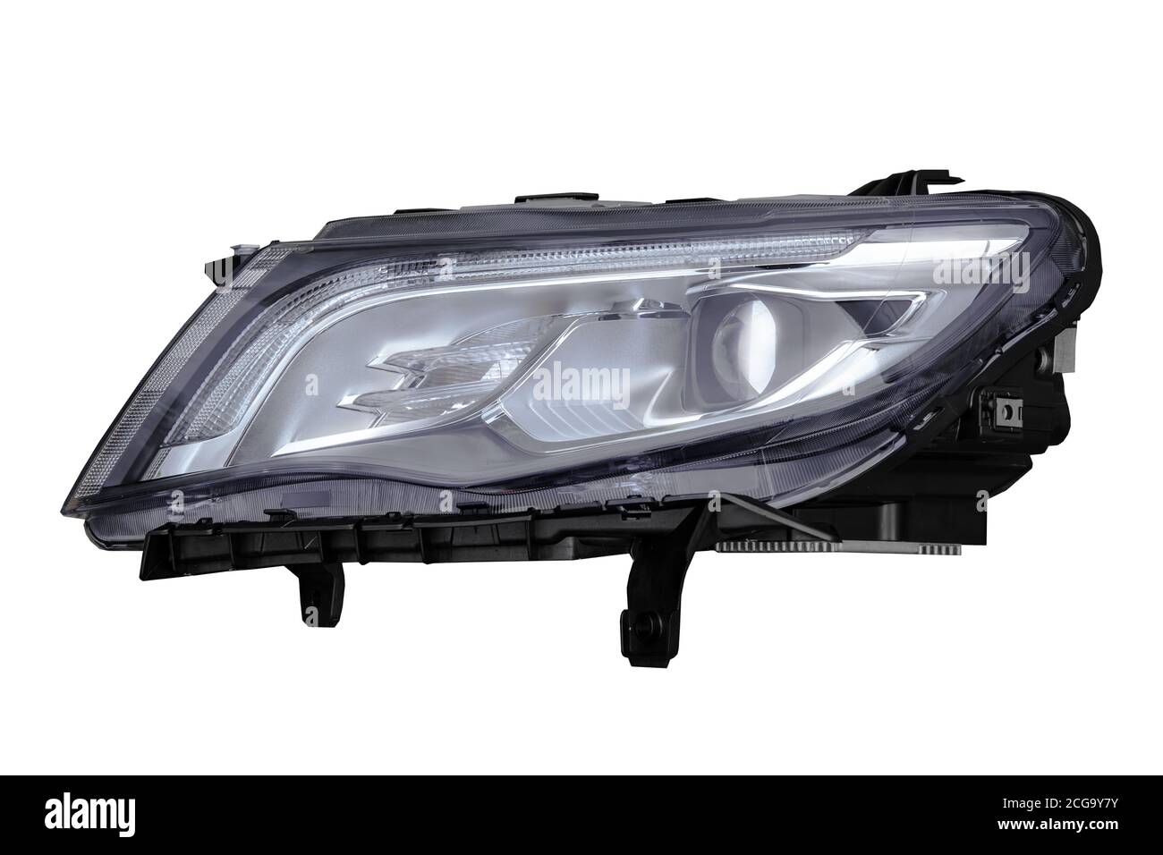 car led headlight on white background Stock Photo - Alamy