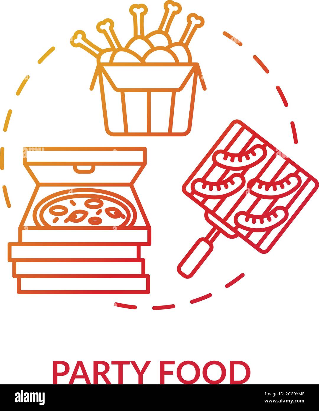 Party menu concept icon Stock Vector Image & Art - Alamy