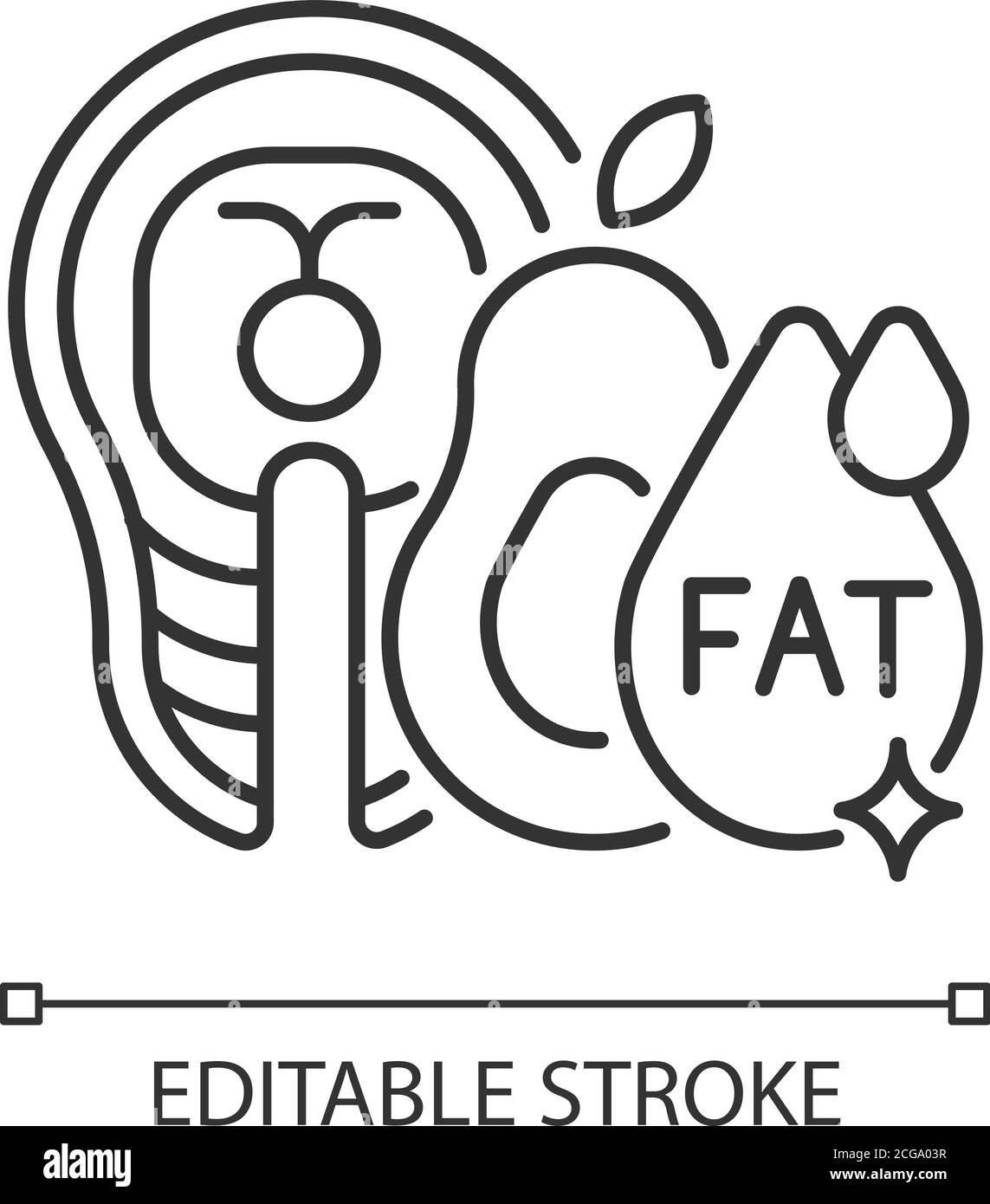 Fats linear icon Stock Vector Image & Art - Alamy