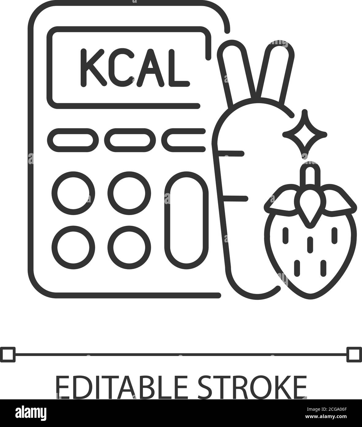 Calories linear icon Stock Vector Image & Art - Alamy