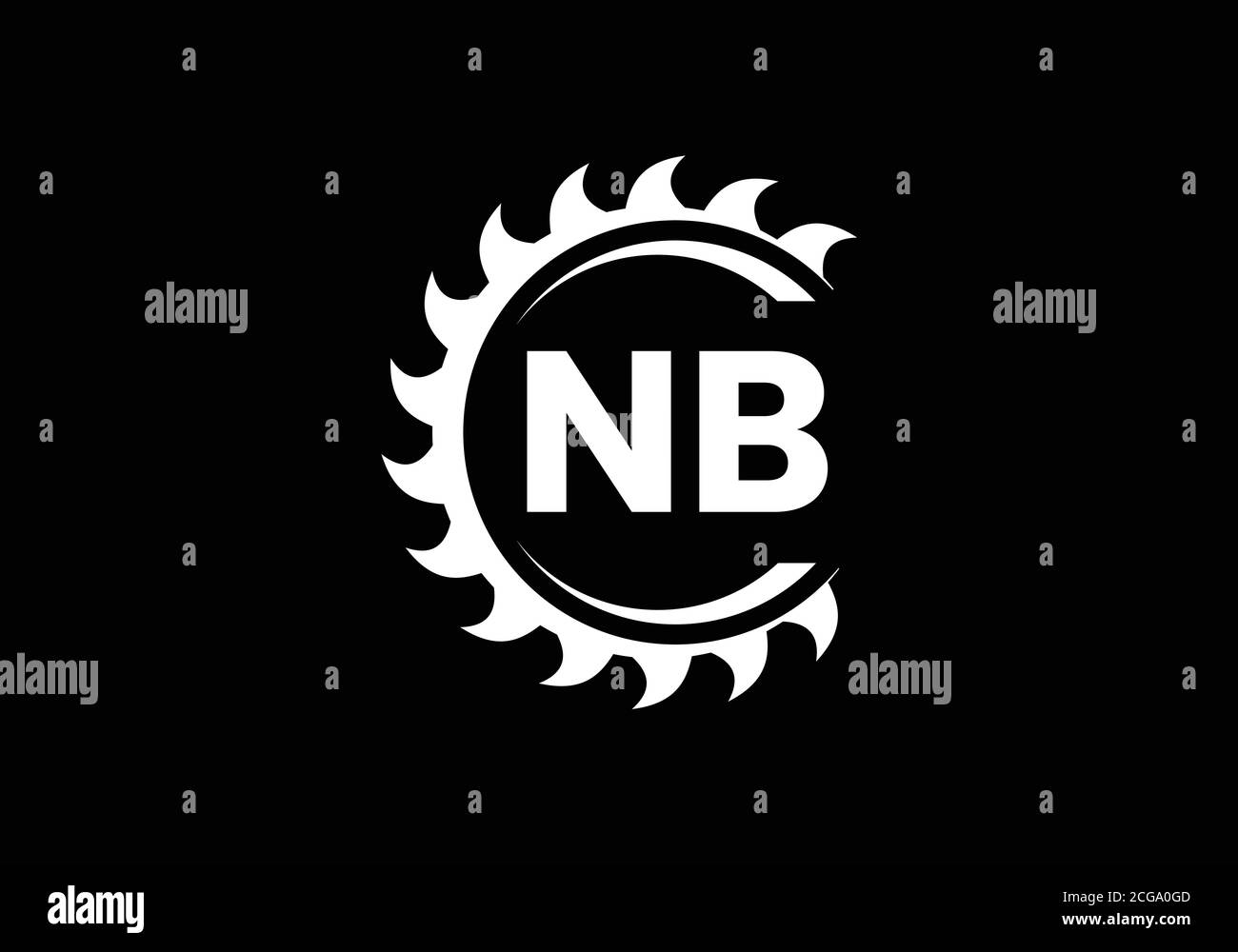Initial Monogram Letter N B Logo Design Vector Template. N B Letter ...