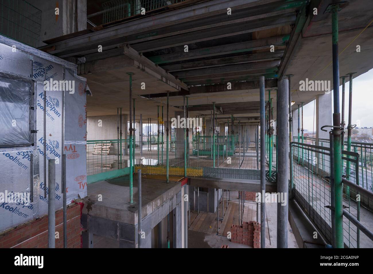 Inside a building being constructed Stock Photo - Alamy