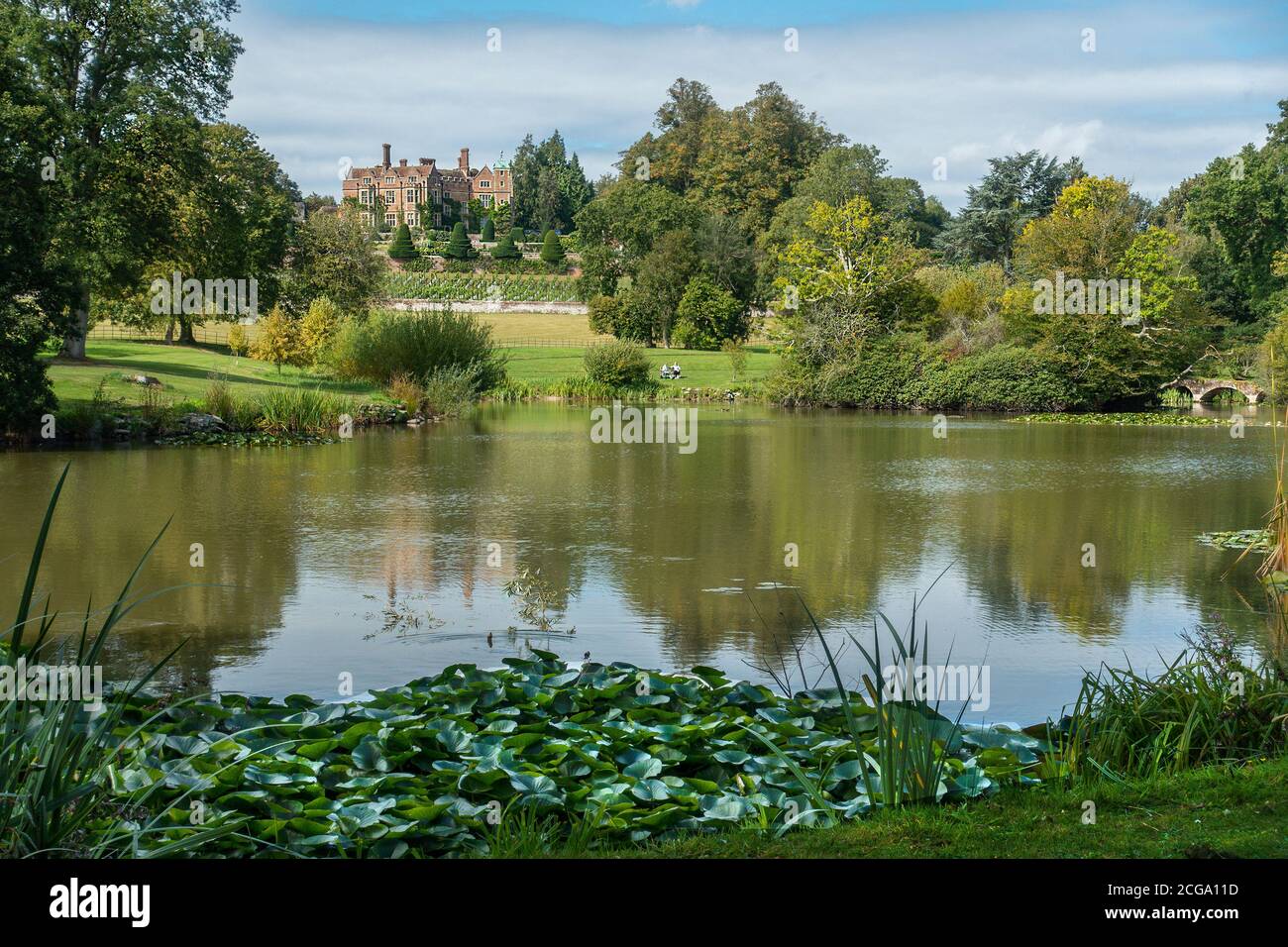 The lake in the castle grounds,Chilham Castle,Chilham,Kent,England ...