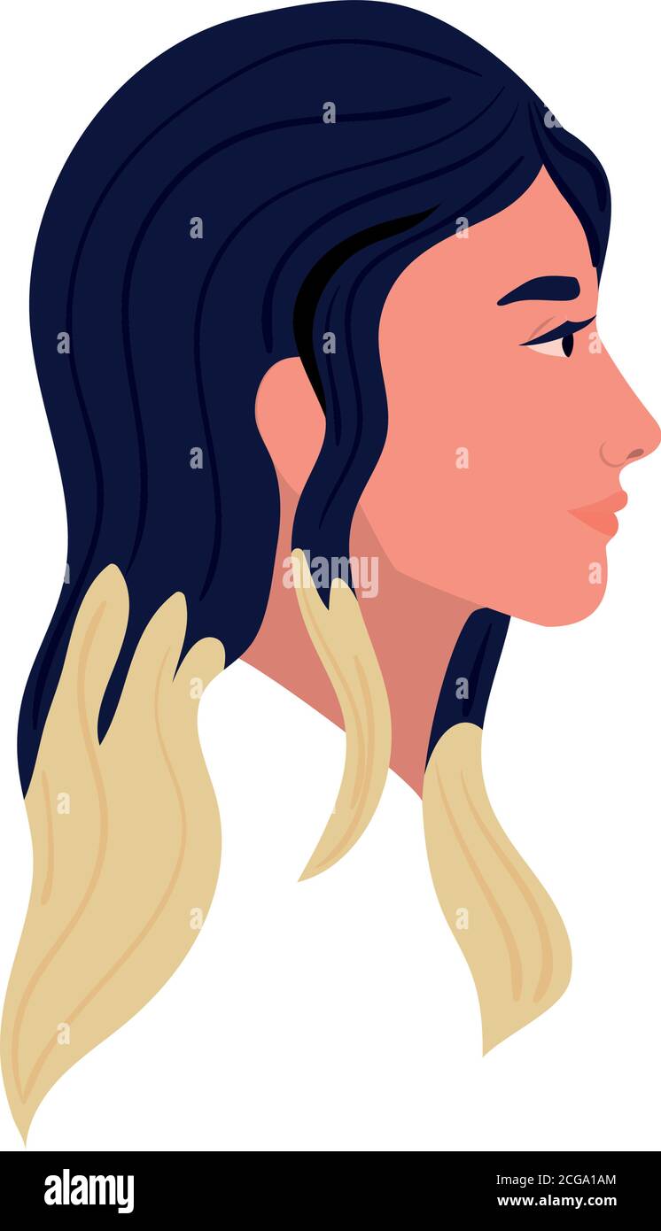 woman cartoon in side view vector design Stock Vector Image & Art - Alamy