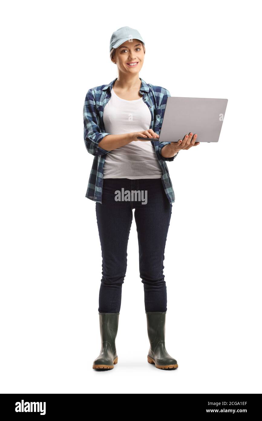 1 one adult female farmer Cut Out Stock Images & Pictures - Alamy