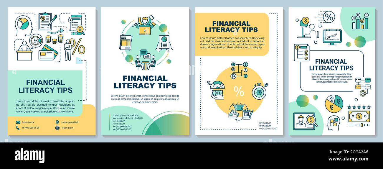 Financial literacy tips brochure template Stock Vector Image & Art - Alamy