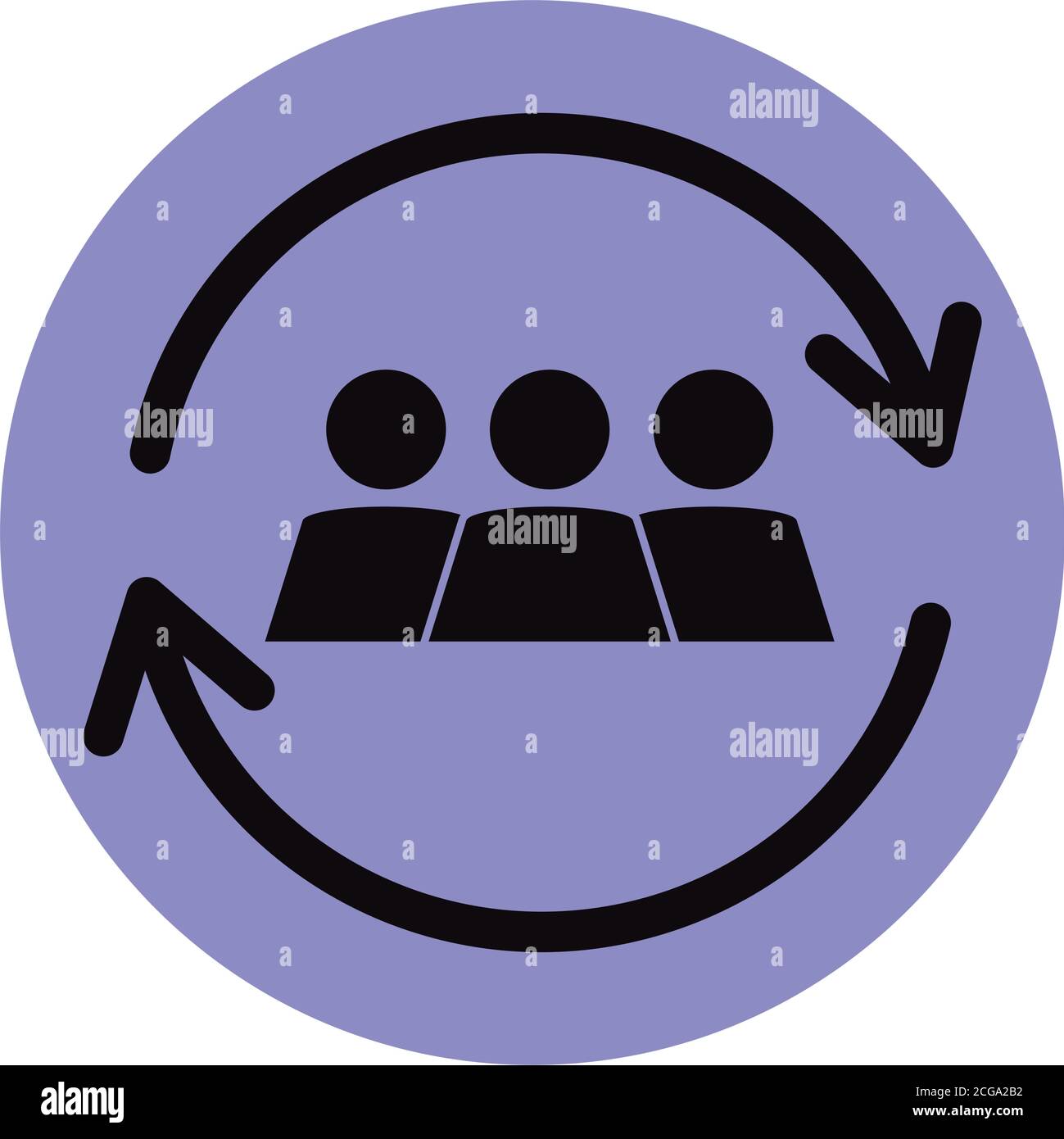 together, people teamwork cooperation pictogram, block silhouette icon ...