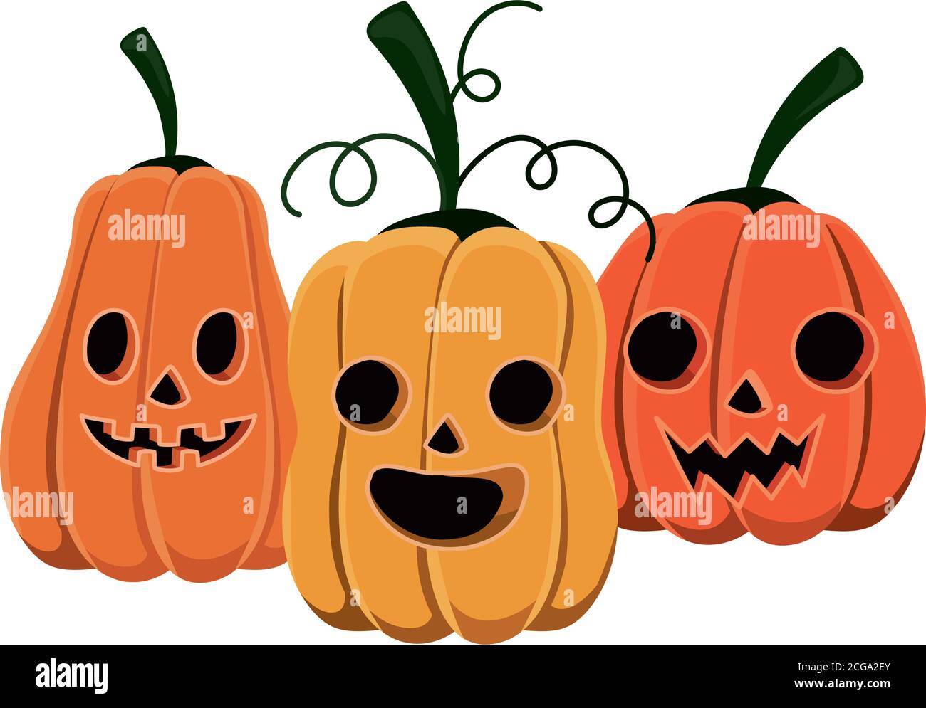 Halloween pumpkins cartoons vector design Stock Vector Image & Art - Alamy