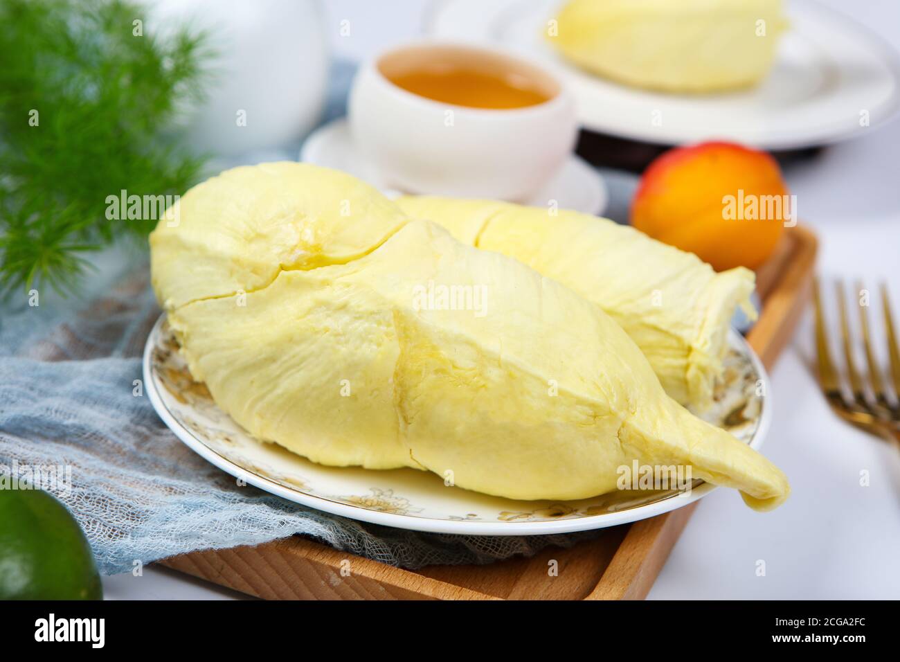 Durian delicious afternoon tea Stock Photo - Alamy