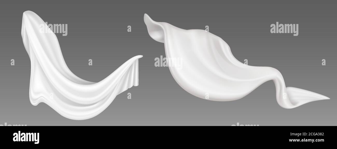Fluttering white cloth vector Stock Vector Images - Alamy