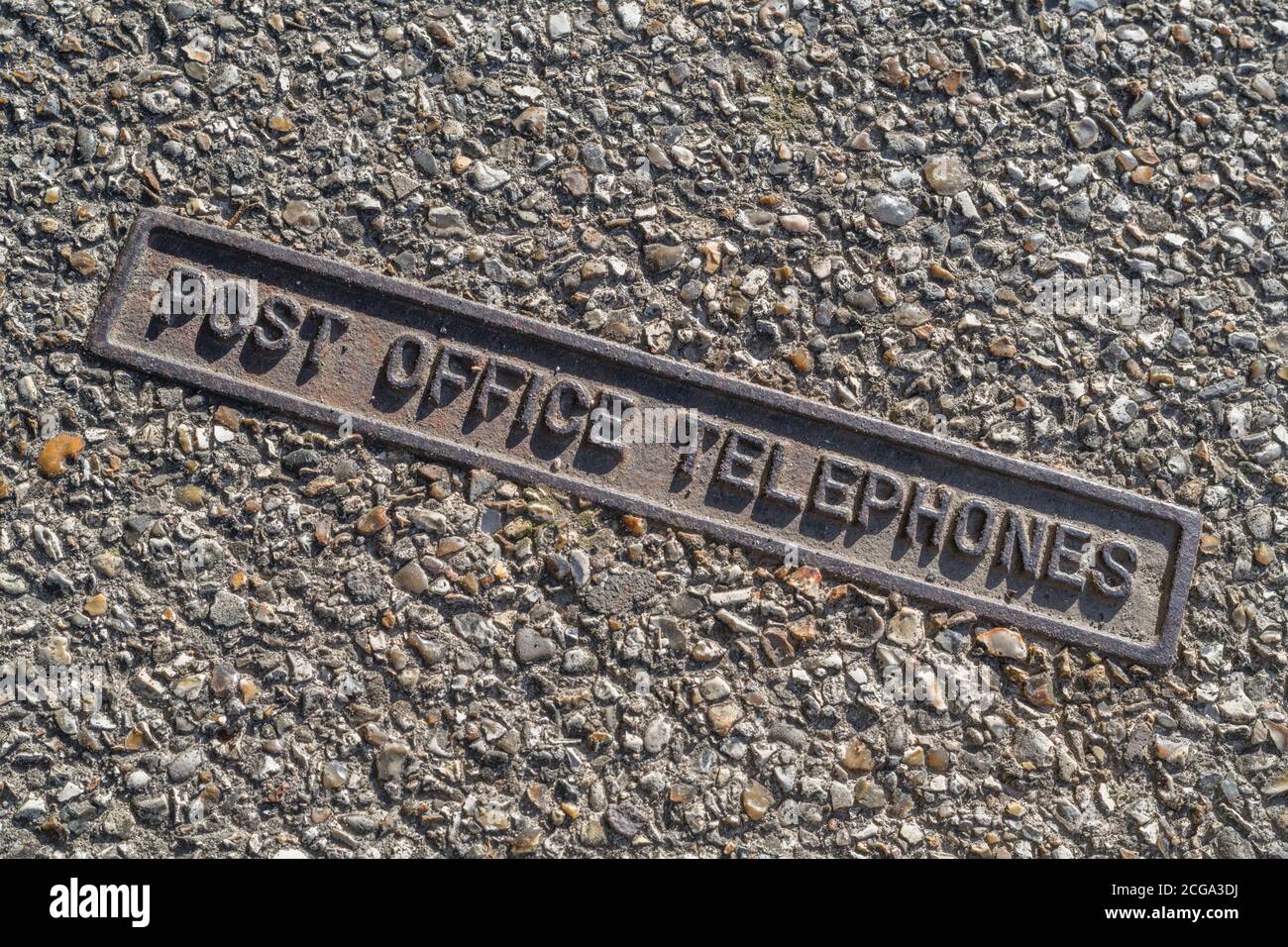 Pathway telephone line inspection cover from the old days when the Post ...
