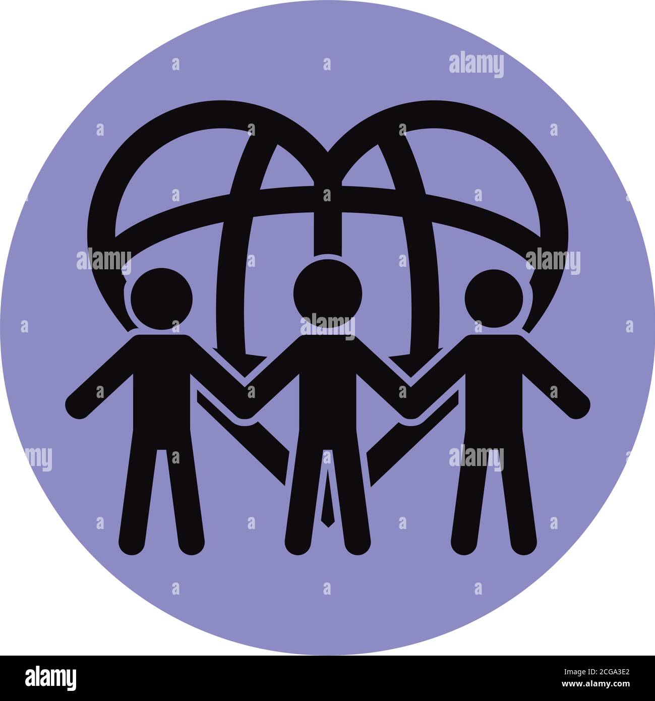 together, people holding hands world shaped heart, relationship ...