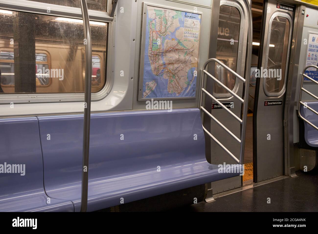 Ny subway train inside hi-res stock photography and images - Alamy