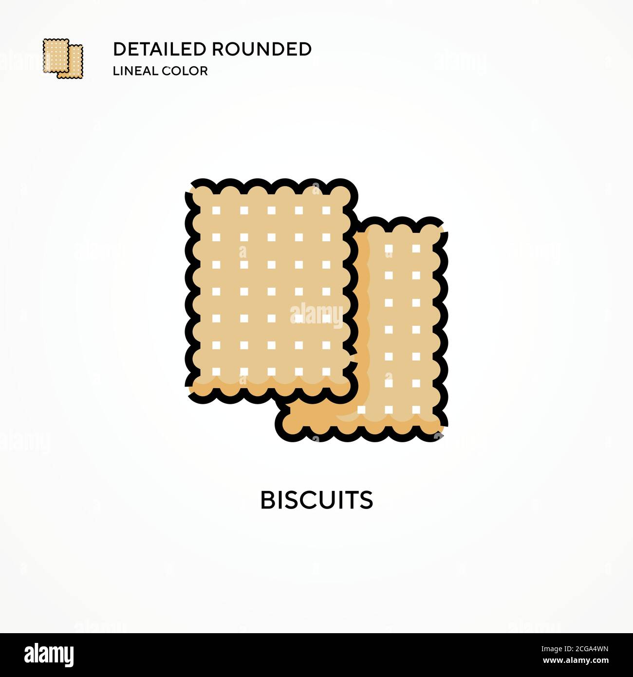 Biscuits vector icon. Modern vector illustration concepts. Easy to edit ...