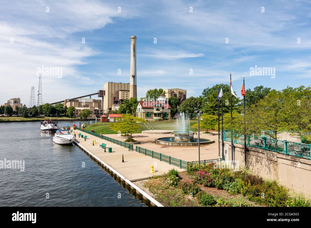 Michigan City harbor on a beautiful late summer morning. Michigan City ...