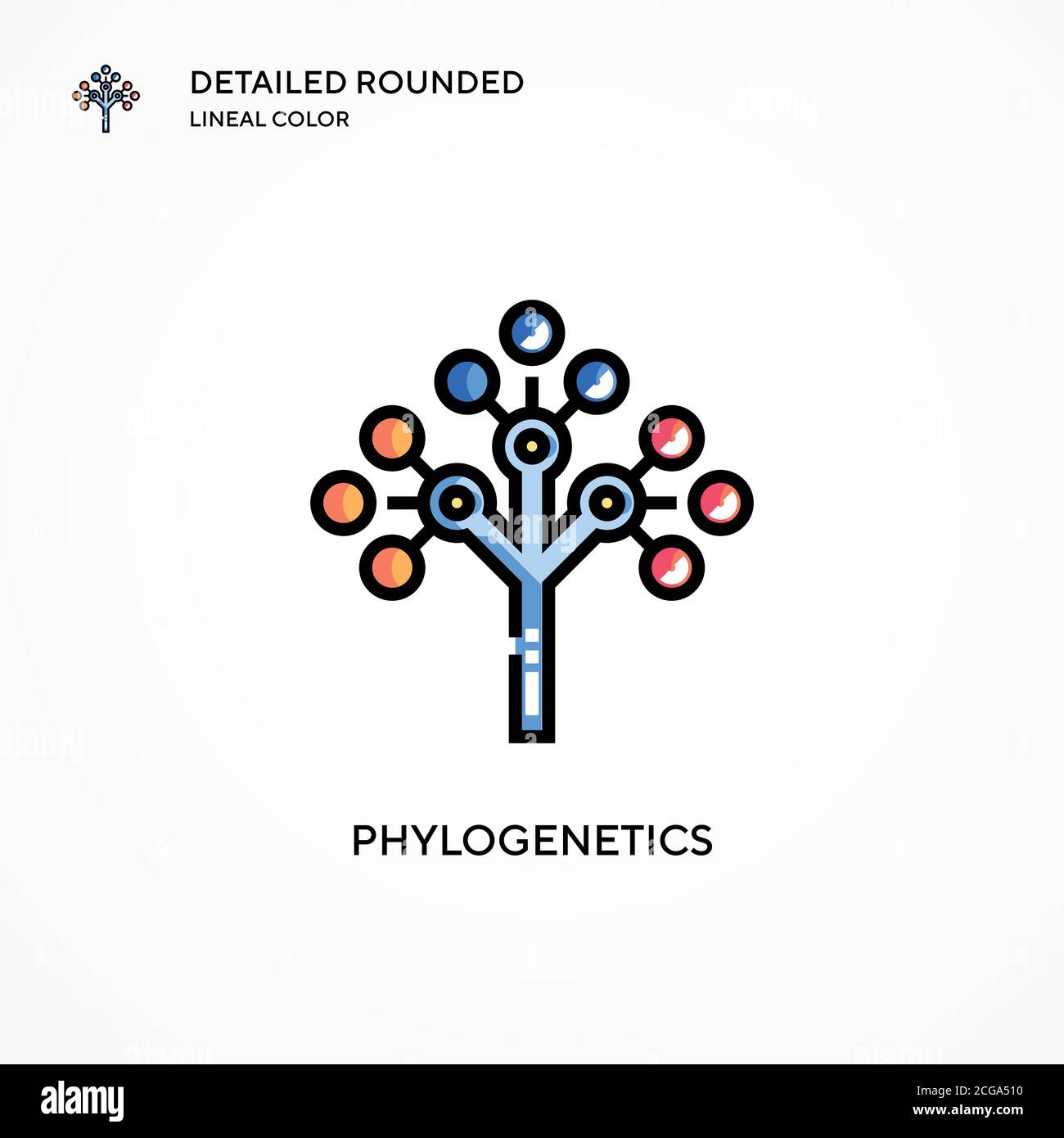 Phylogenetics vector icon. Modern vector illustration concepts. Easy to ...