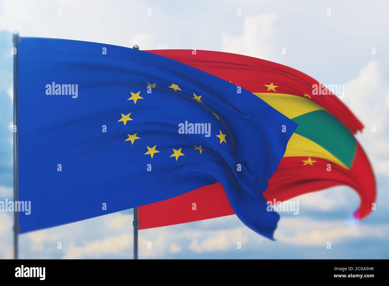 European union grenada flag hi-res stock photography and images - Alamy