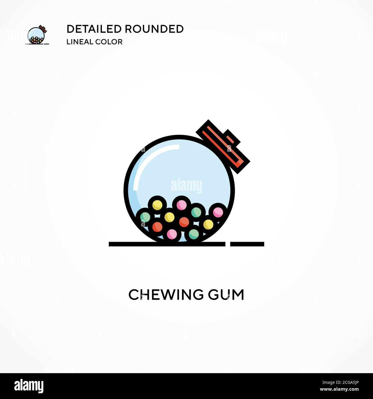 Chewing gum vector icon. Modern vector illustration concepts. Easy to ...