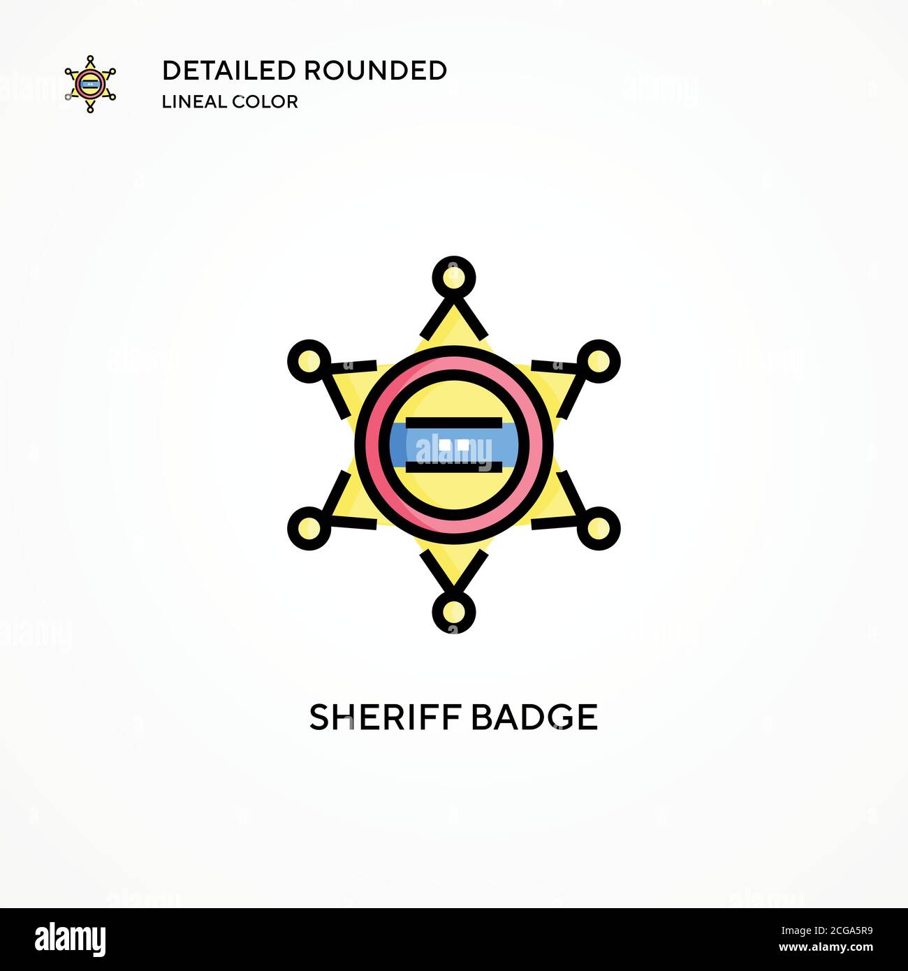 Sheriff badge vector icon. Modern vector illustration concepts. Easy to ...