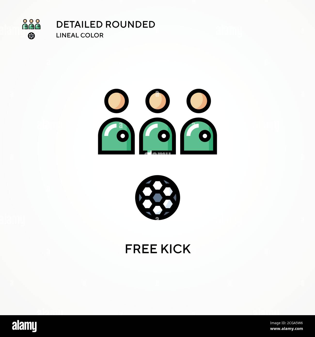 Free kick vector icon. Modern vector illustration concepts. Easy to ...