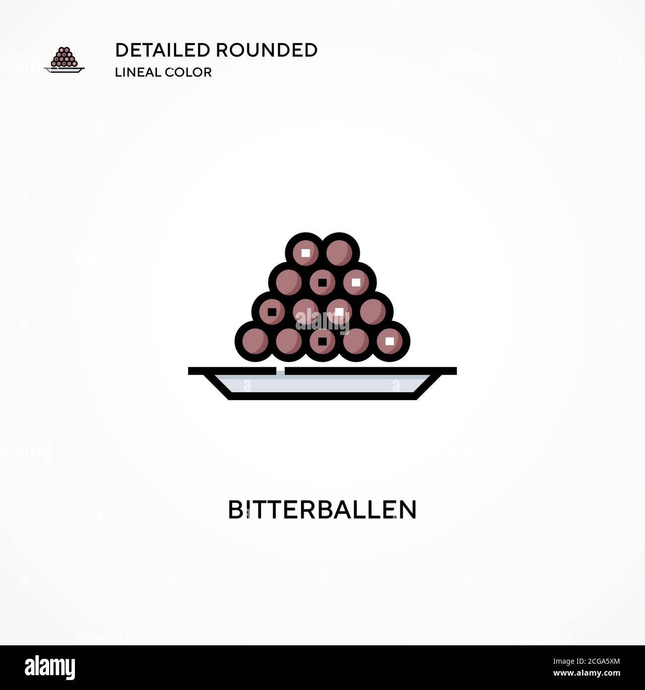 Bitterballen vector icon. Modern vector illustration concepts. Easy to ...