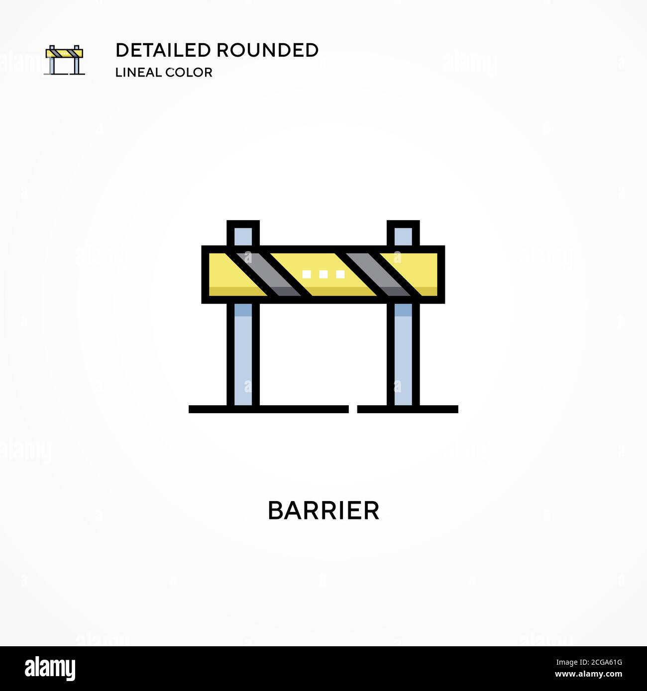 Barrier vector icon. Modern vector illustration concepts. Easy to edit ...
