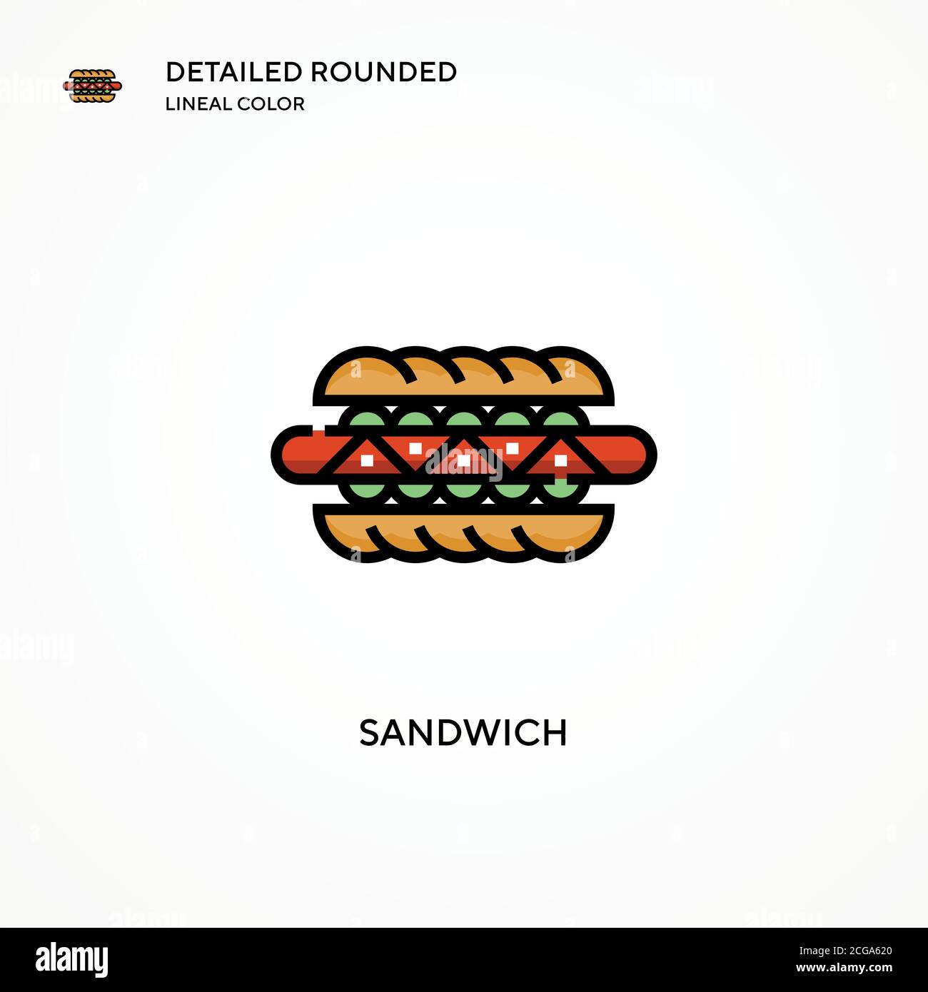 Sandwich vector icon. Modern vector illustration concepts. Easy to edit ...
