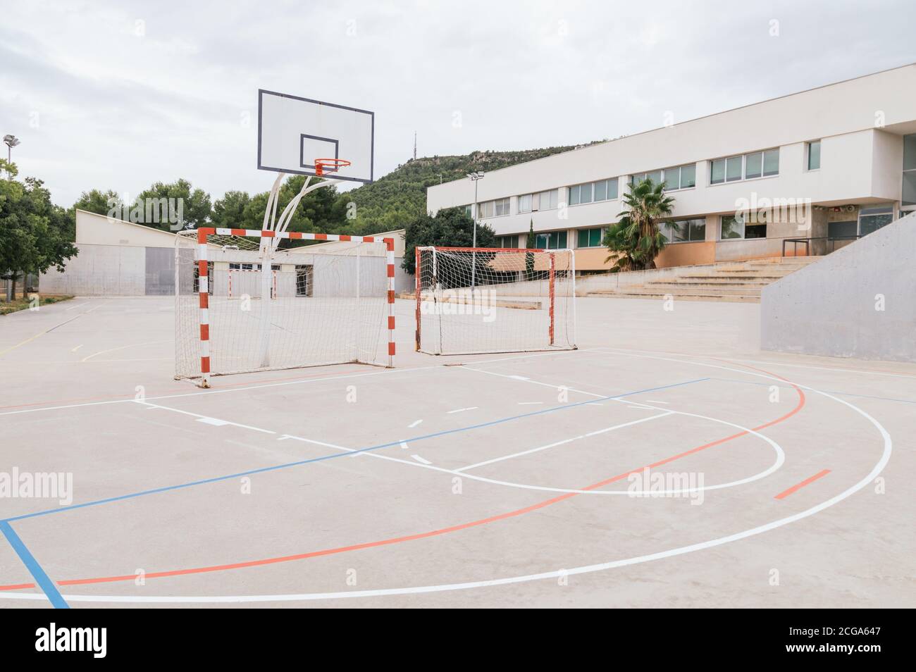 an empty school yard Stock Photo - Alamy