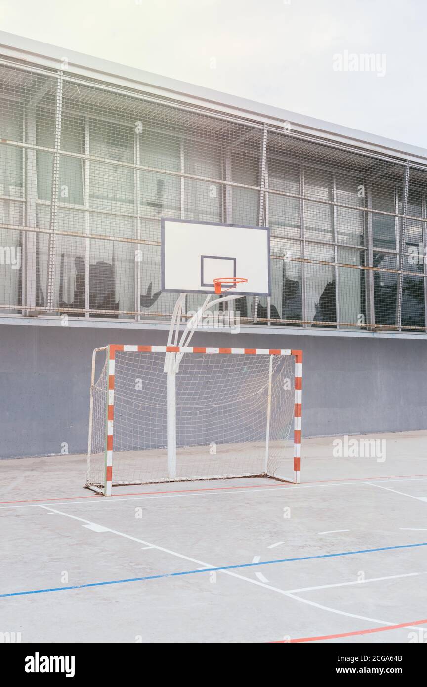 School playground football hi-res stock photography and images - Alamy