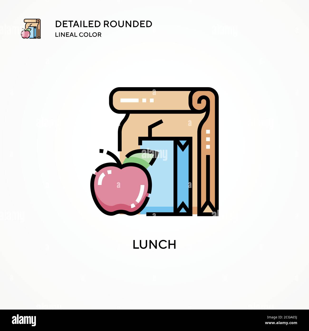 Lunch vector icon. Modern vector illustration concepts. Easy to edit ...