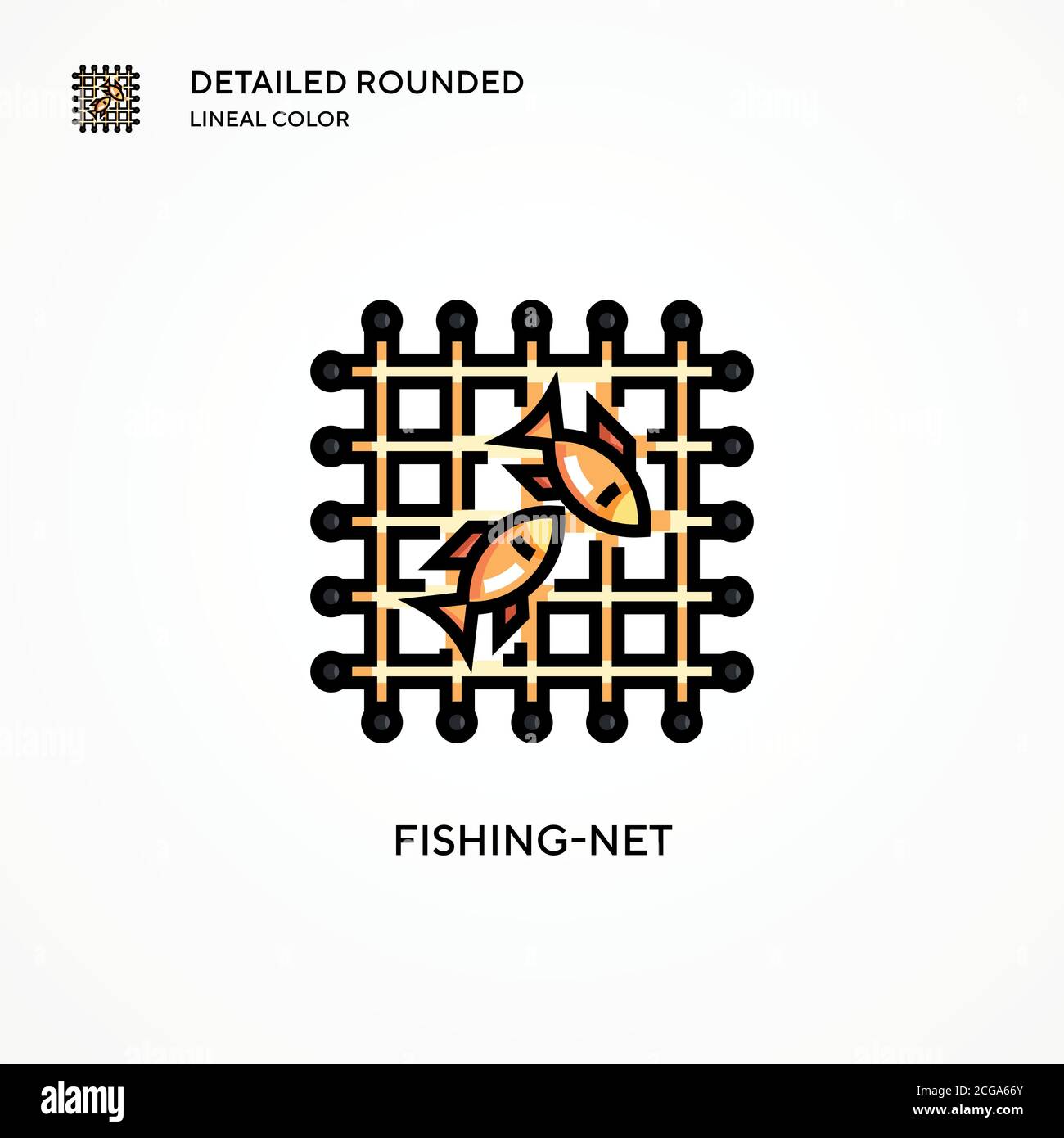 Fishing-net vector icon. Modern vector illustration concepts. Easy to ...