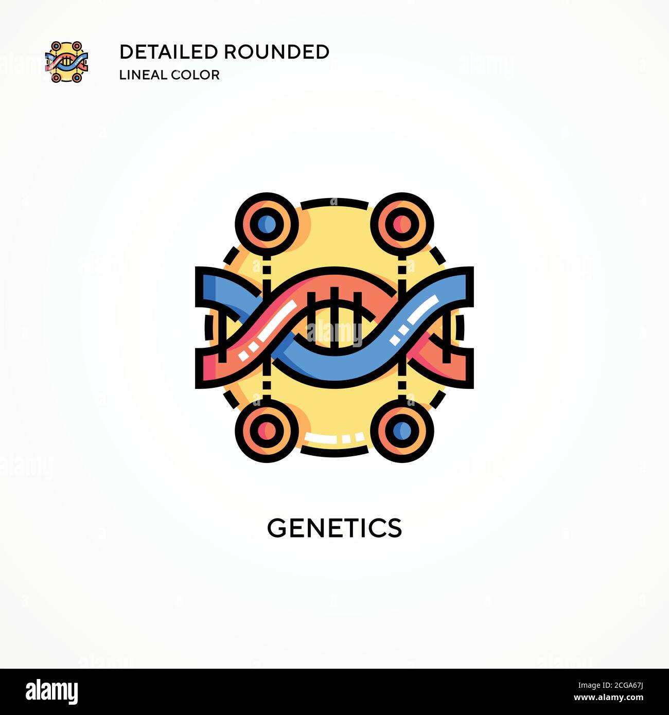 Genetics vector icon. Modern vector illustration concepts. Easy to edit ...