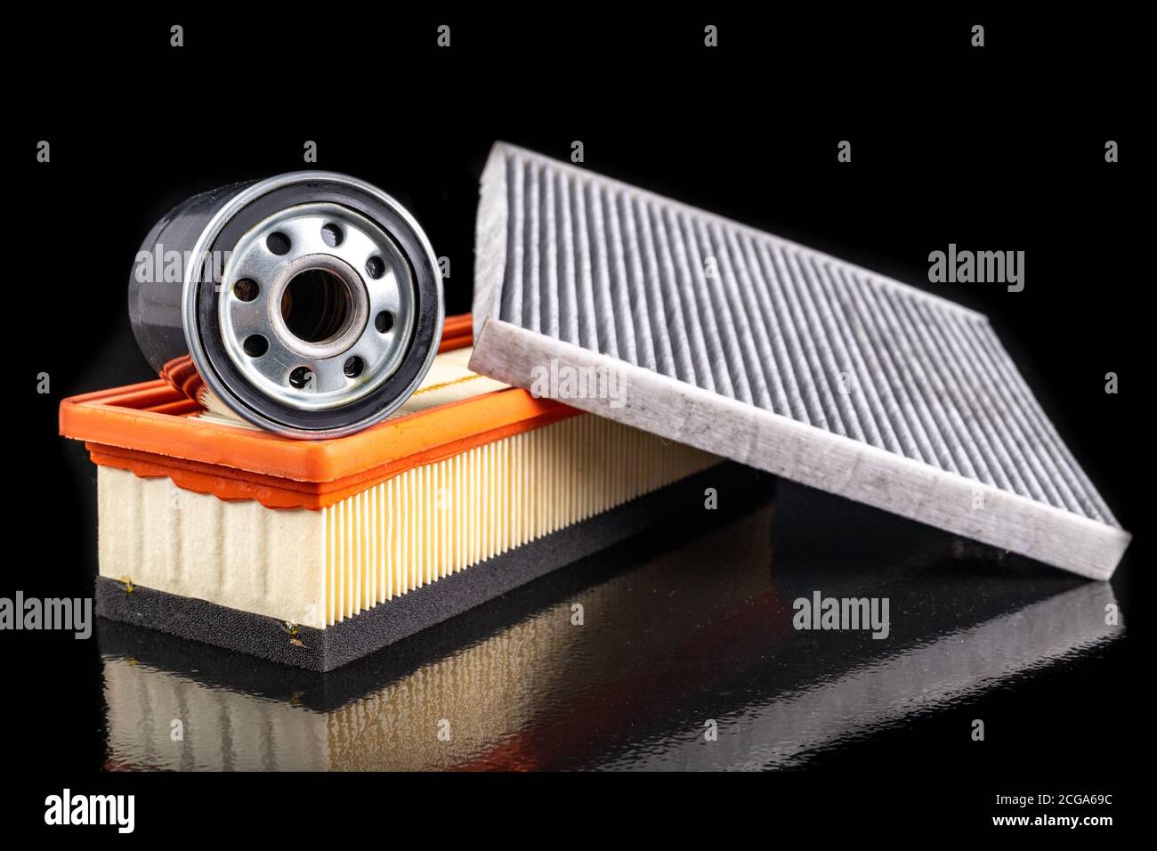 Oil and air filter for passenger car. Consumables for internal ...