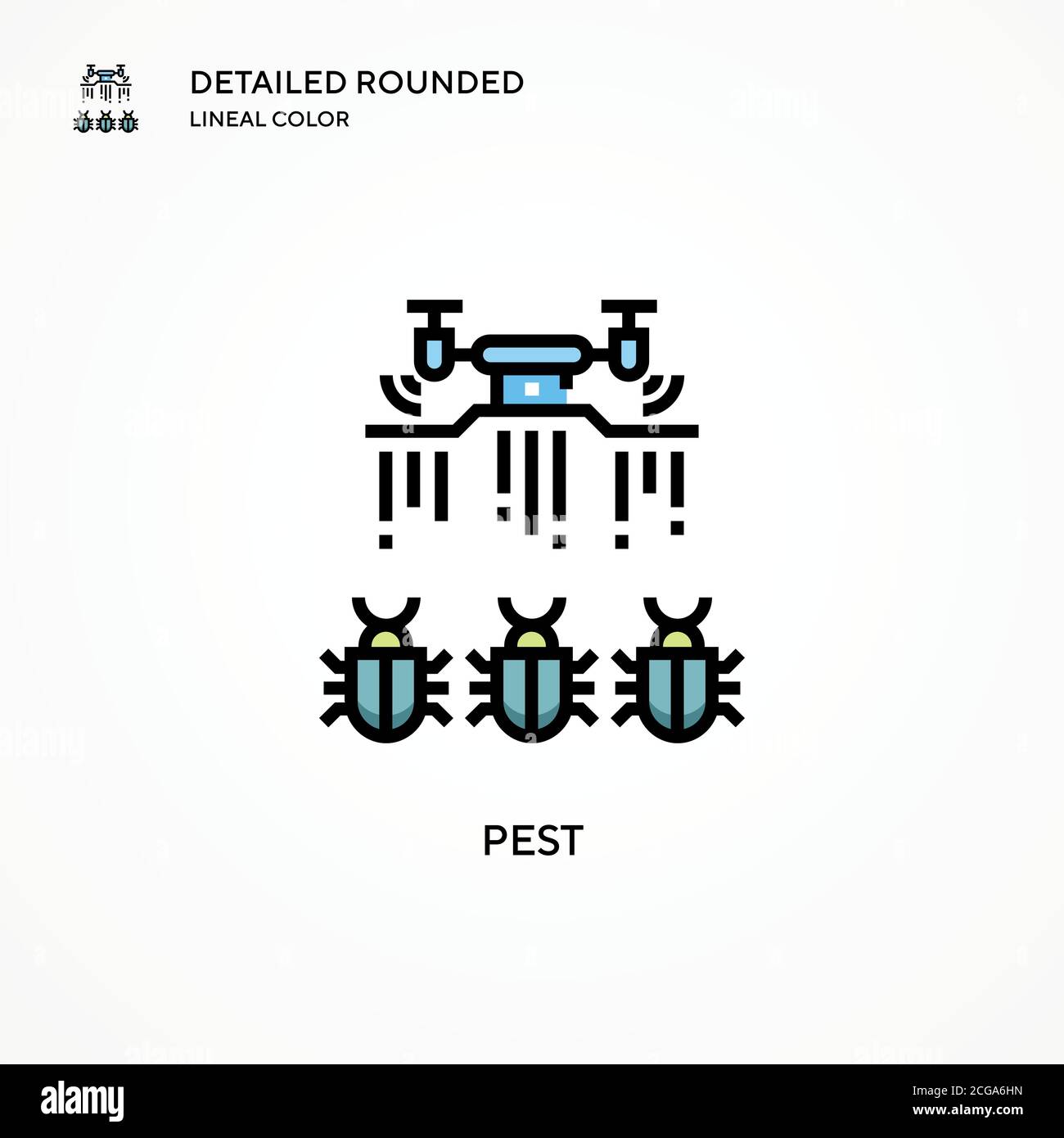 Pest vector icon. Modern vector illustration concepts. Easy to edit and ...