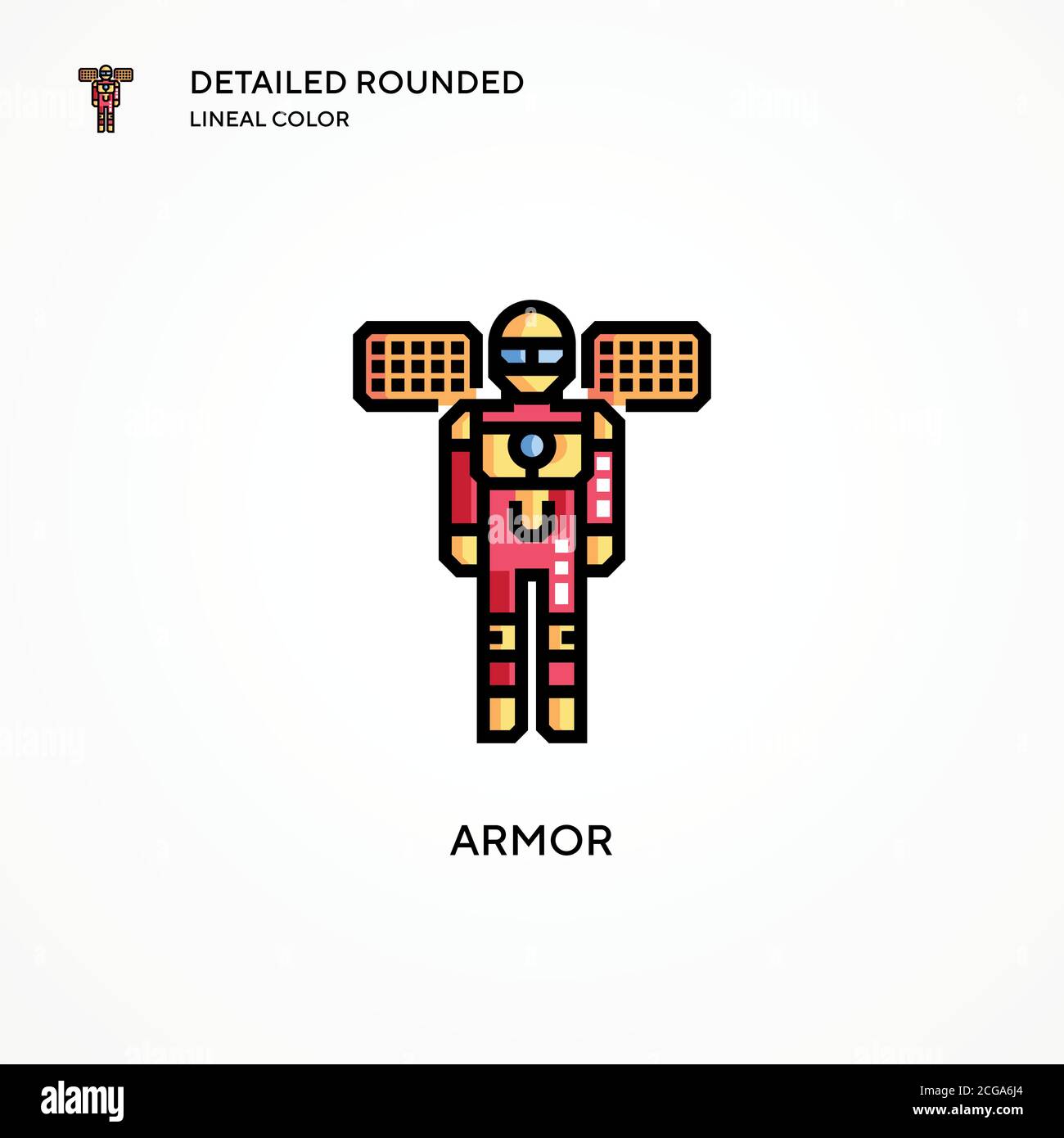Armor vector icon. Modern vector illustration concepts. Easy to edit ...