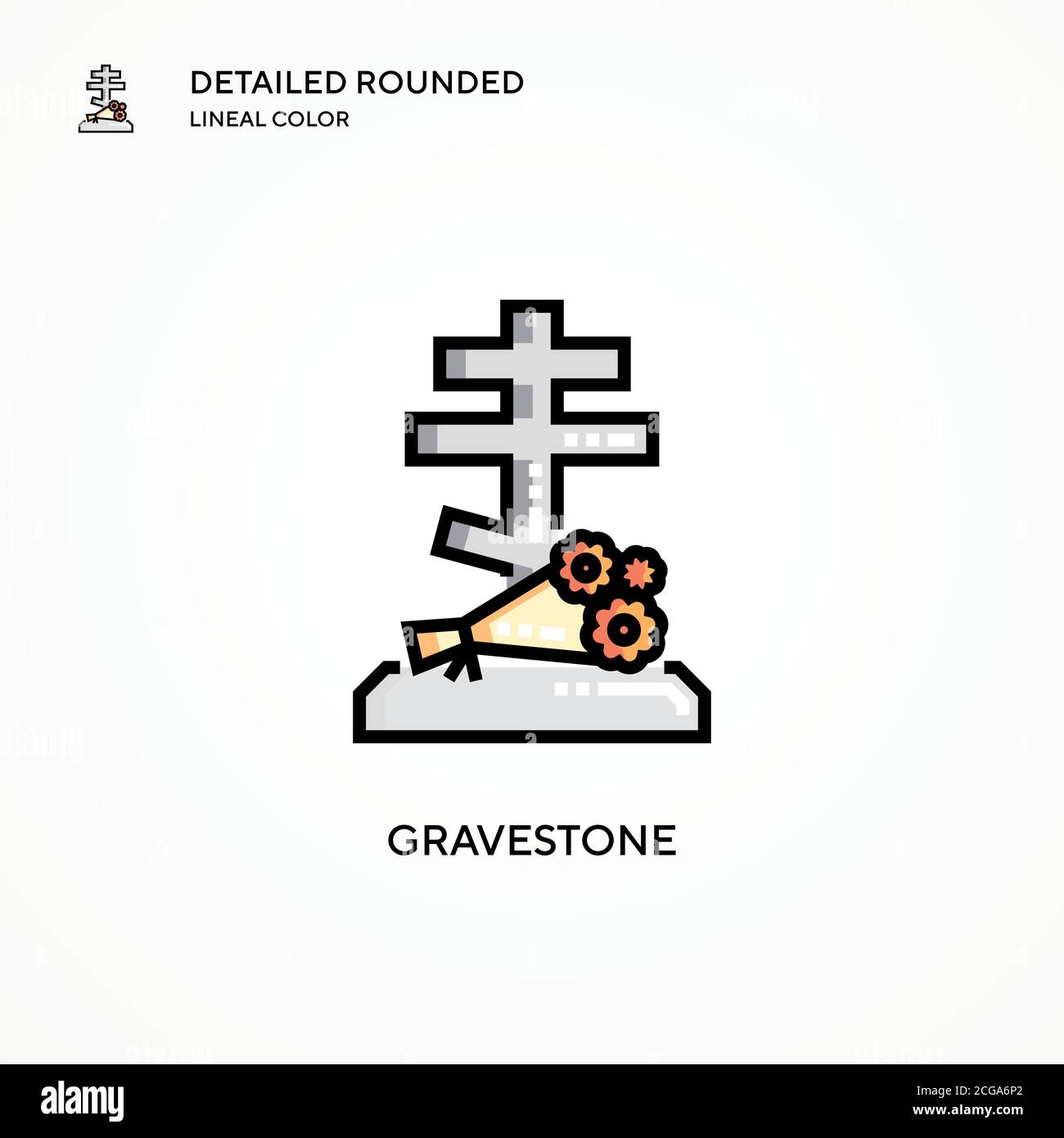 Gravestone vector icon. Modern vector illustration concepts. Easy to ...