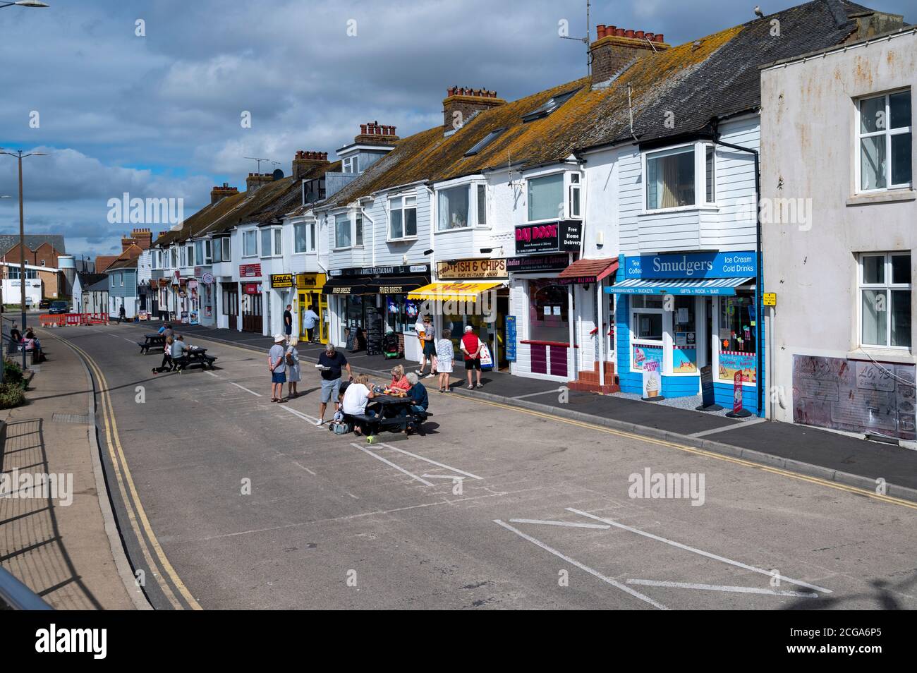 Pier Road in Littlehampton closed to traffic to allow tourists to use ...