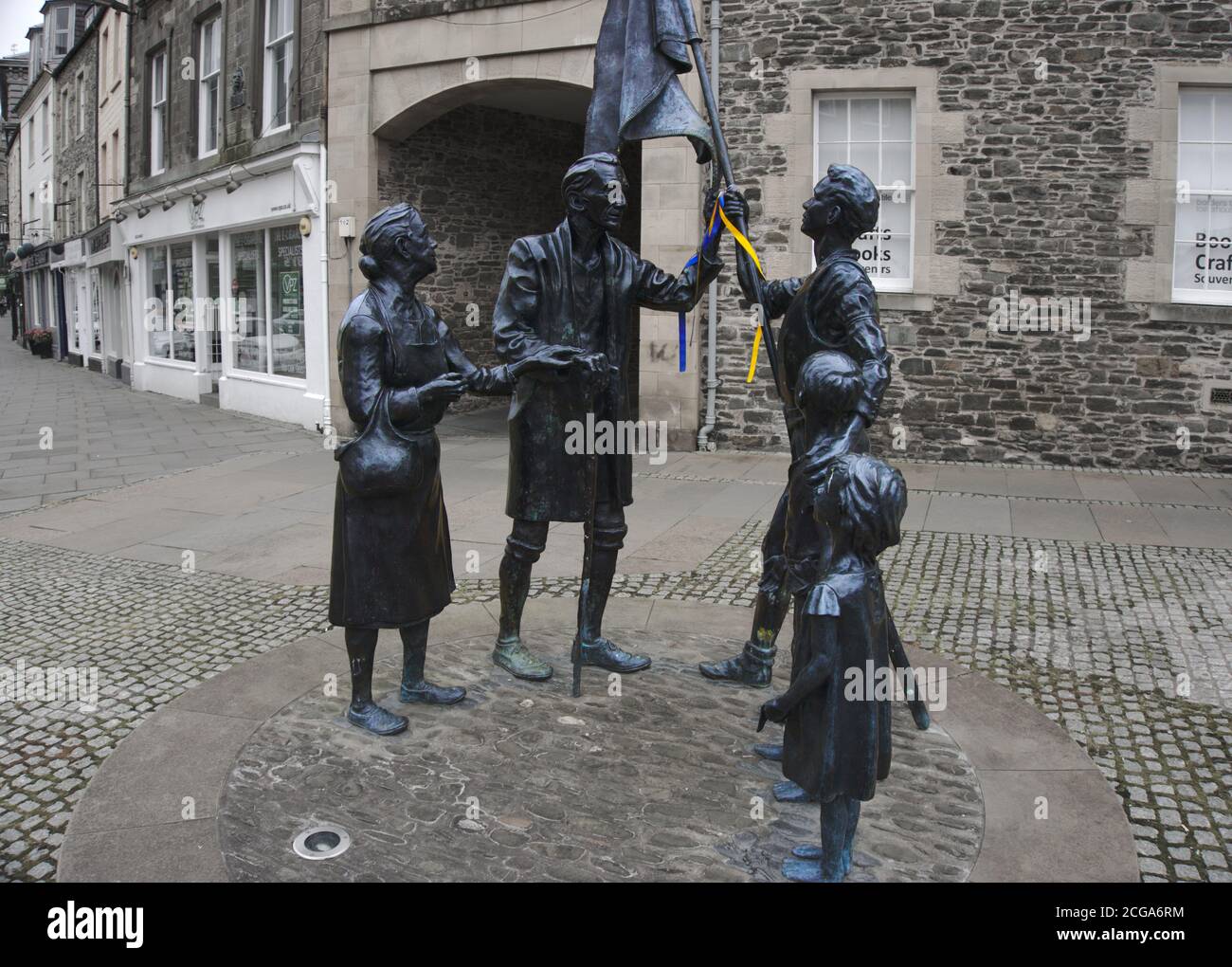 Callant Statue commemorating victory at the Battle of Hornshole ...