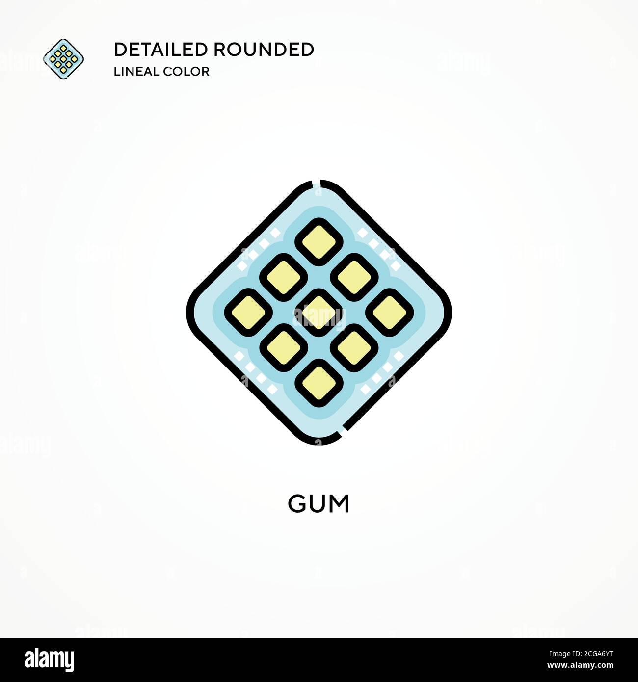 Gum vector icon. Modern vector illustration concepts. Easy to edit and ...