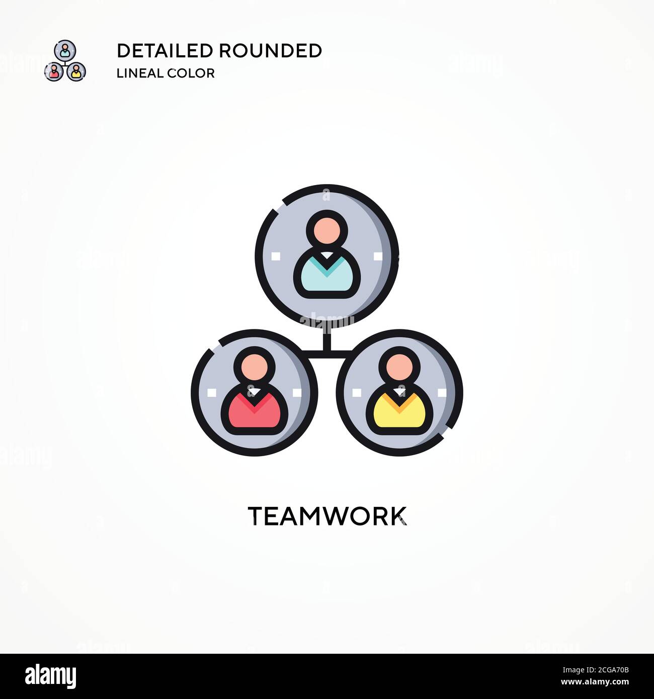 Teamwork vector icon. Modern vector illustration concepts. Easy to edit ...