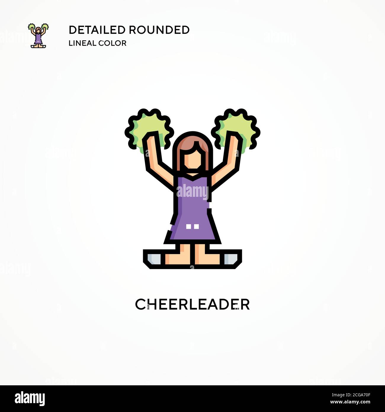 Cheerleader vector icon. Modern vector illustration concepts. Easy to ...