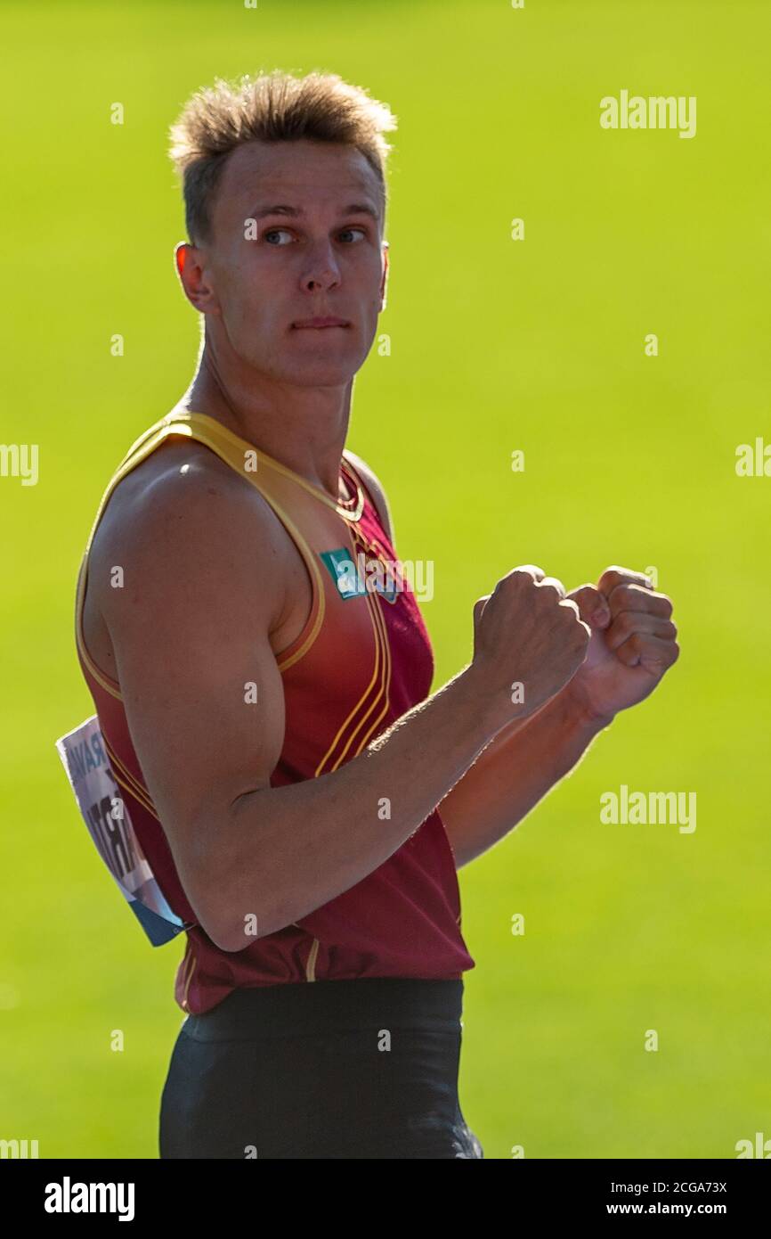 Czech Dan Barta competes in pole vault at the Golden Spike Ostrava ...