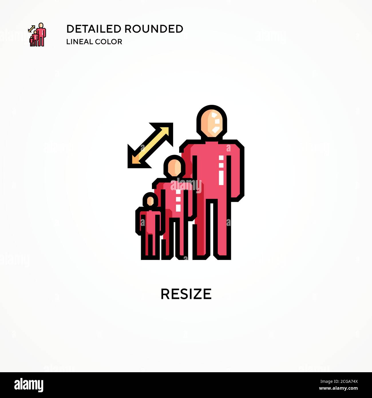Resize vector icon. Modern vector illustration concepts. Easy to edit ...
